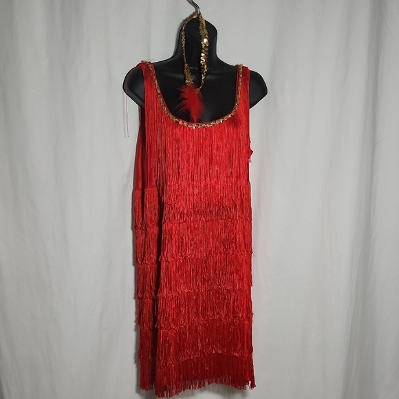 Halloween Costumes | Dresses | Costume Red Fringe Mini Dress | Poshmark
